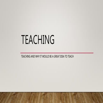 Teaching | PPT