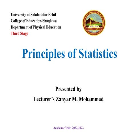 Principle of Statistics | PPTX