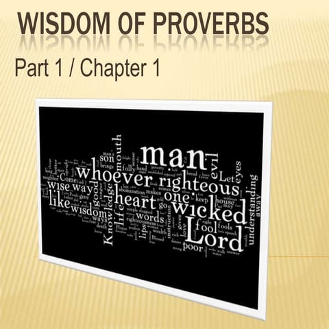 Teaching on Proverbs 1 | PPT