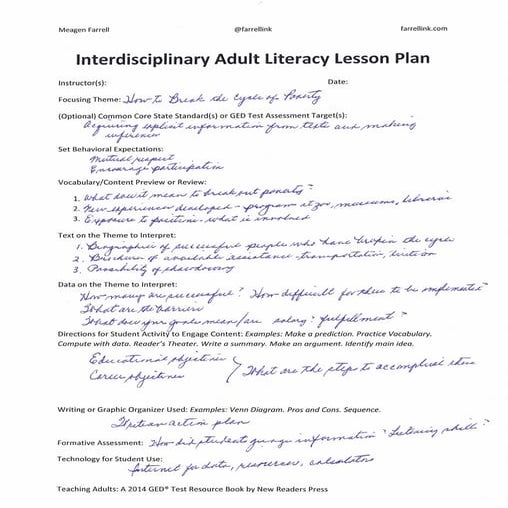 2014 GED Test Lesson Plans: CLE | PDF