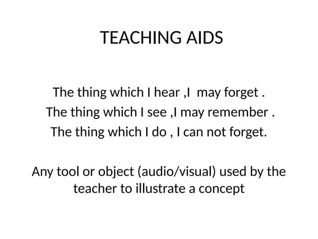 Presentation teaching aids | PPTX