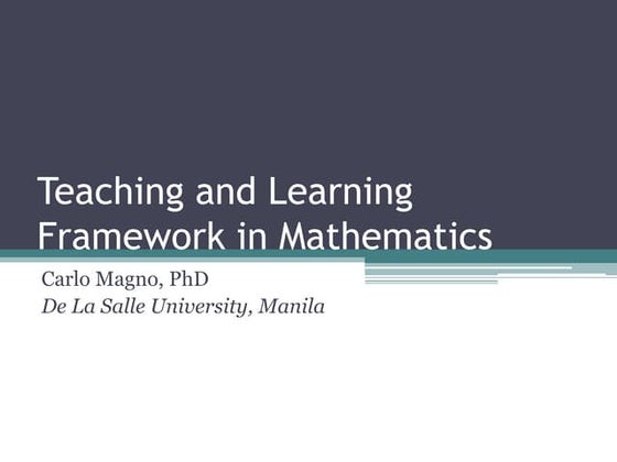 Learning theories in mathematics | PPT