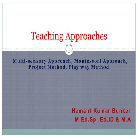 Teaching approaches | PPT