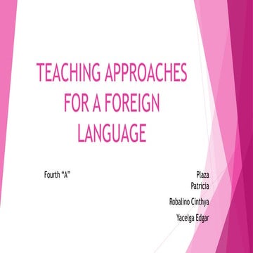 Approaches to language teaching