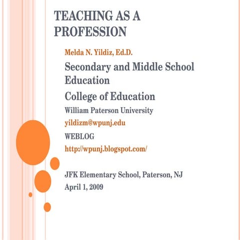 Teaching As Profession | PPT