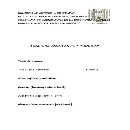 Classroom observation report cover page | DOCX