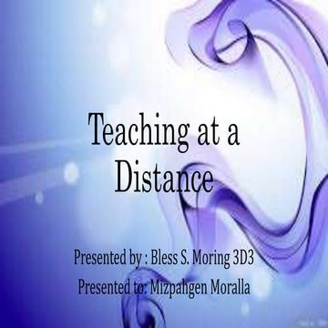 Teaching at a distance | PPTX