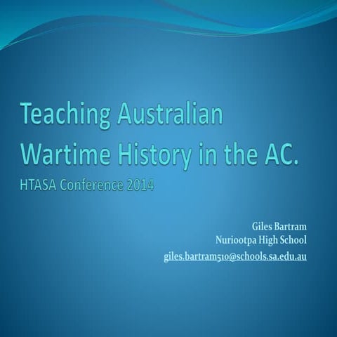 Teaching australian wartime history | PPTX | Death, Injury, or Military ...
