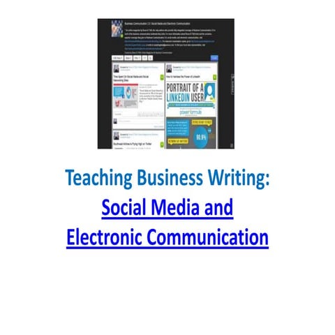 Teaching Business Writing--Social Media and Electronic Communication | PPT