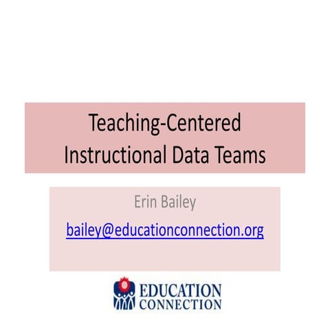 Teaching centered instructional data teams | PPTX | Educational ...