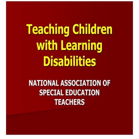 Teaching Children With Learning Disabilities | PDF