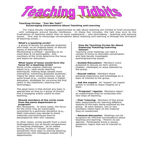 Teaching circles | PDF