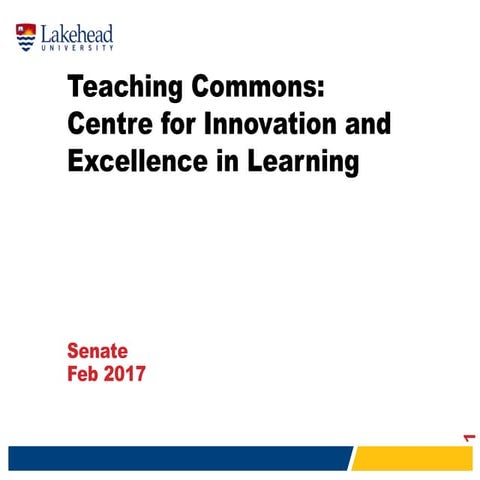 Teaching Commons: Lakehead University | PPT
