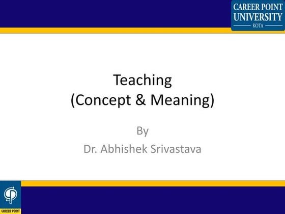 Models of teaching | PPT