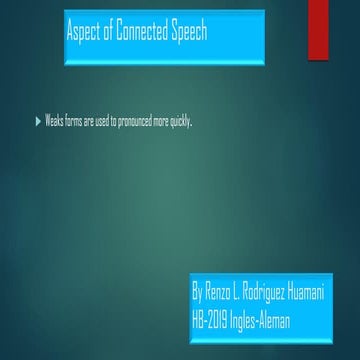 Teaching connected speech | PDF