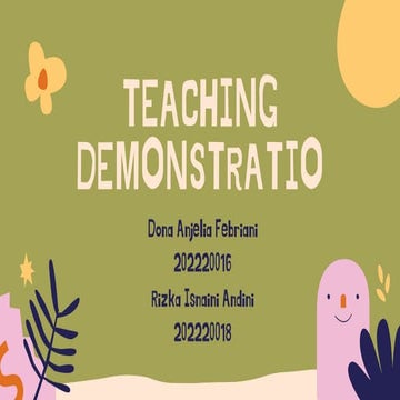 Teaching Demonstration Methods in Practical Classroom Settings | PDF
