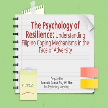 The psychology of resilience: Filipino coping mechanism.pptx