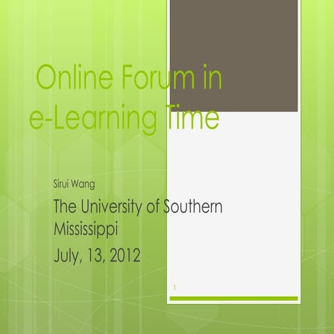 Teaching demonstration of forum | PPTX | Online Education | Education