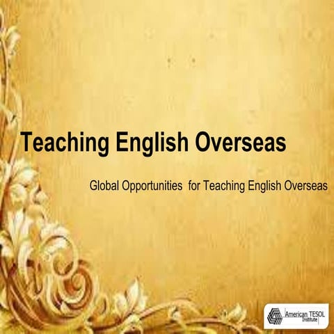 english teaching overseas | PPTX