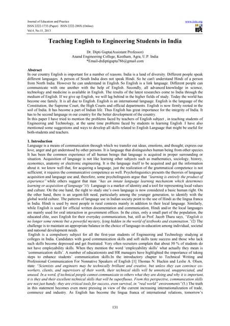 English for b tech- Engineering English | PPTX | Educational Assessment ...