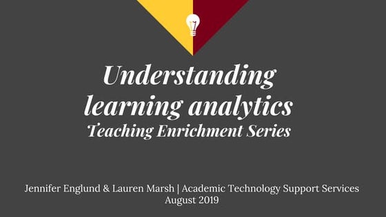 Curriculum analytics: Using data from student learning analytics | PPT