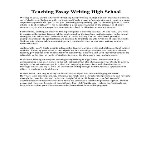 Teaching Essay Writing High School.pdf