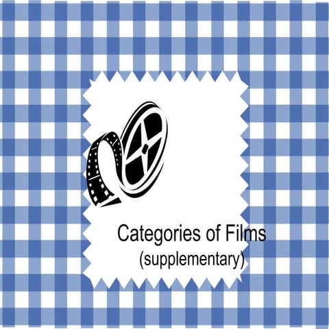 TEACHING FICTION.film categories with examples of films shown.ppt