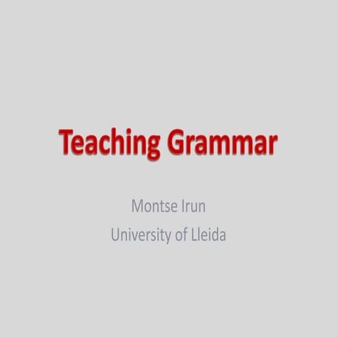 Teaching grammar | PPTX