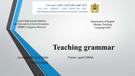 Teaching_English_Grammar Different pedagogy | PPT