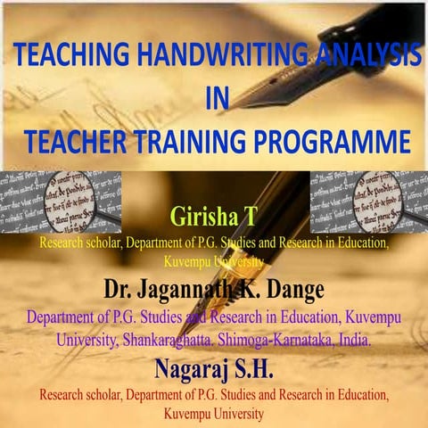 Teaching handwriting analysis | PPTX