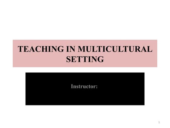 Multicultural Literacy | PPTX