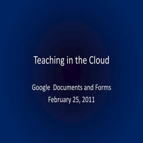 Teaching in the cloud | PPTX