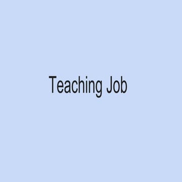 Teaching Job.pptx | Education