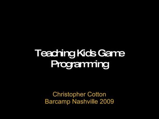 Programming 4 kids | PPT
