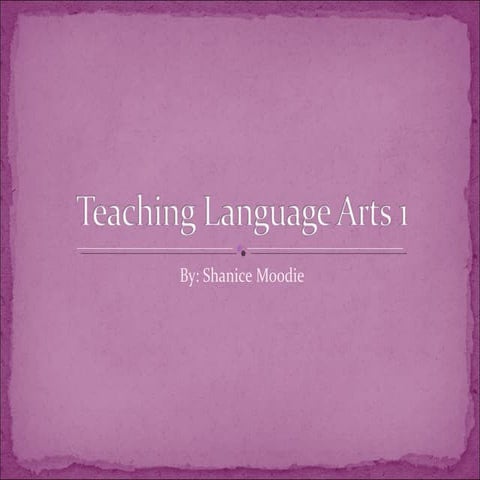 Teaching language arts | PPT