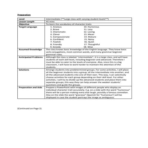 Teaching large class checkpoint task 2 | PDF