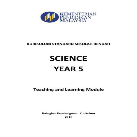 Teaching learning module kssr science year 5 1st edition | PDF