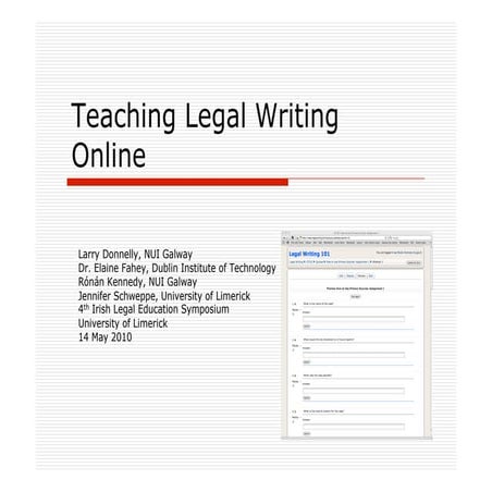 Teaching Legal Writing Online | PDF