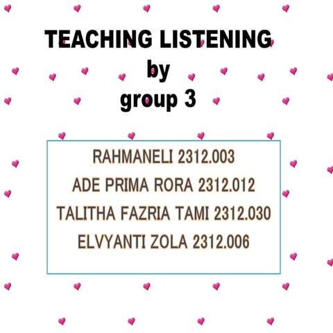 Teaching listening | PPT