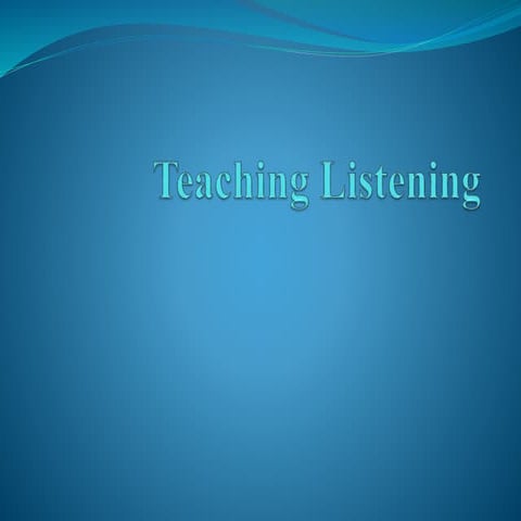 Teaching listening | PPTX