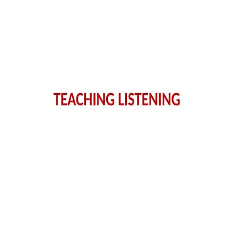 Introduction to Listening Skill | PPT