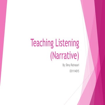 Teaching listening (narrative) | PPT