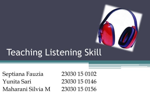 Pre, while and post listening skills and activities | PPTX