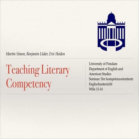Teaching literary competency | PDF