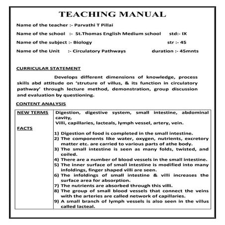 Teaching manual | DOCX