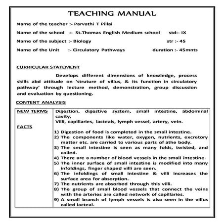 Teaching manual | DOCX