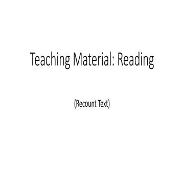 Teaching material-Reading | PPTX