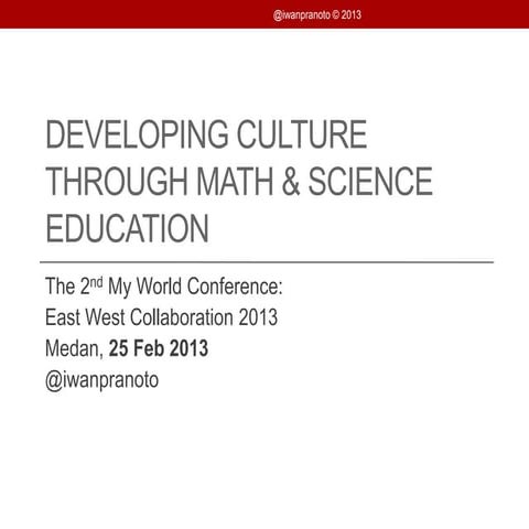 Developing Culture through Math & Science Education | PPT