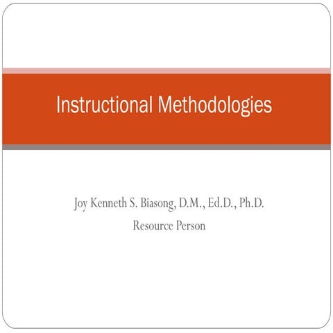 Instructional Methodologies | PPT | Education
