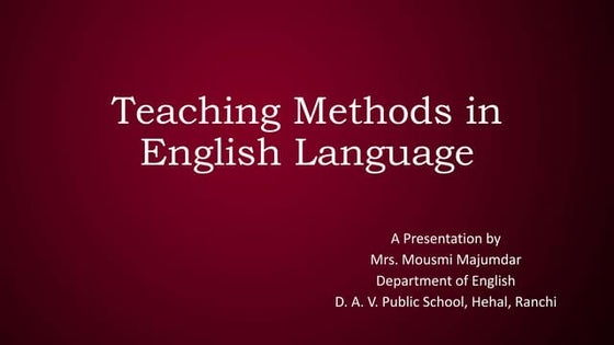 E learning and Teaching of English LiteratureE | PPT